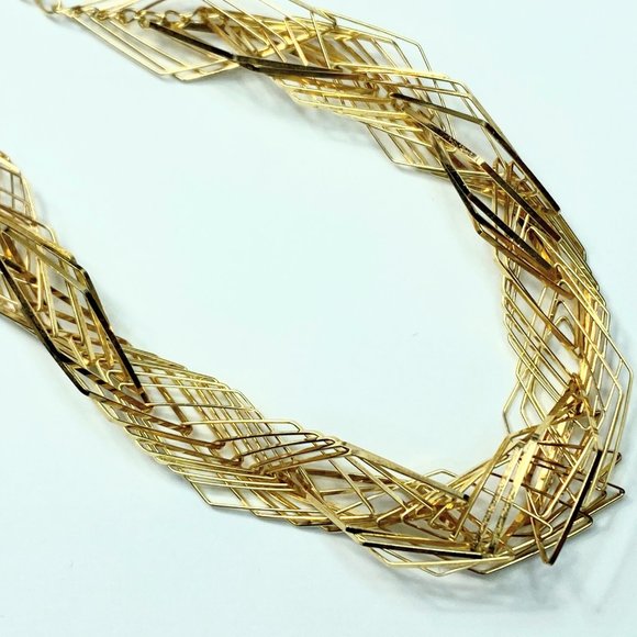 Jewelry | Unique 14k Yellow Gold Interlock Weaving Necklace 18 58gm | Poshmark